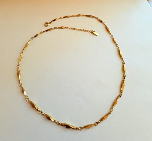 NIKKEN Diamond Cut Gold Tone Therapy Magnetic Abstract 19.75" Chain ...