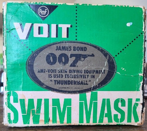 Rare Vintage 1960s 007 James Bond Thunderball Voit Sm Swim Diving Mask ...