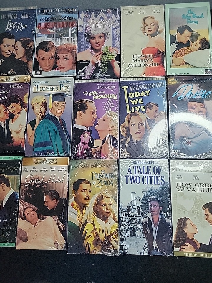 Classic Movie Lot Vintage VHS Lot Of 22 All New And Sealed Gary Cooper ...