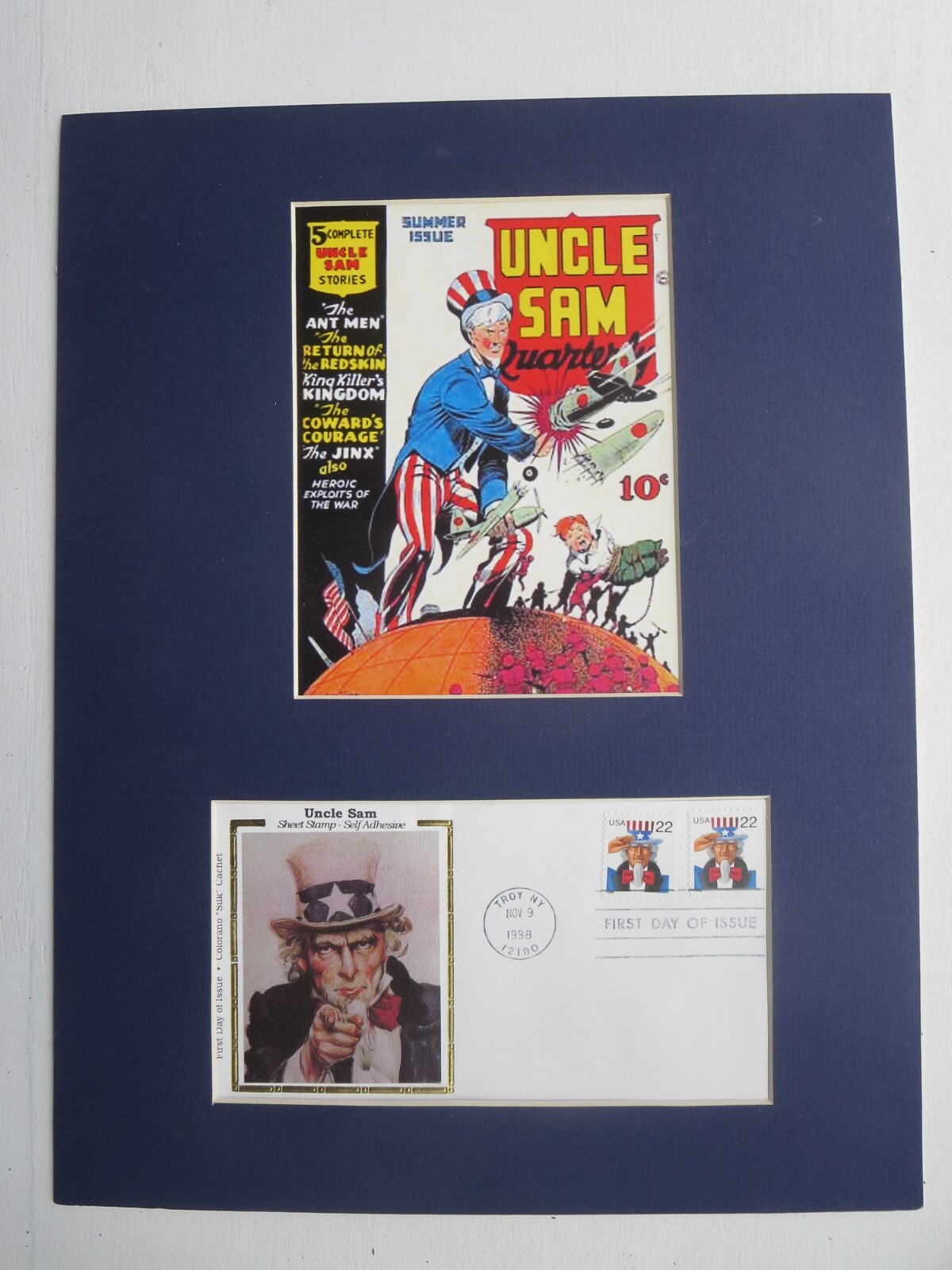 Quality Comics Uncle Sam Quarterly - Uncle Sam & First Day Cover of his ...