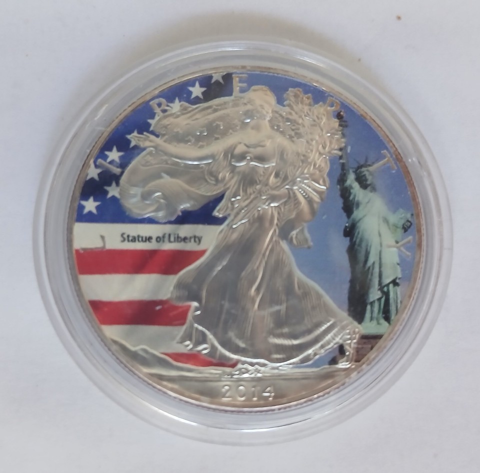 $1 ROUTE NY statue 1 oz Silver Coin | eBay