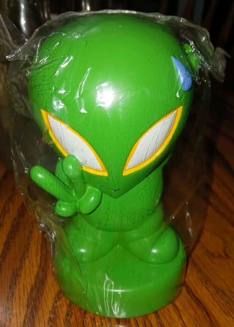 Vintage UFO Green Space Alien Piggy Bank In Original Packaging | eBay