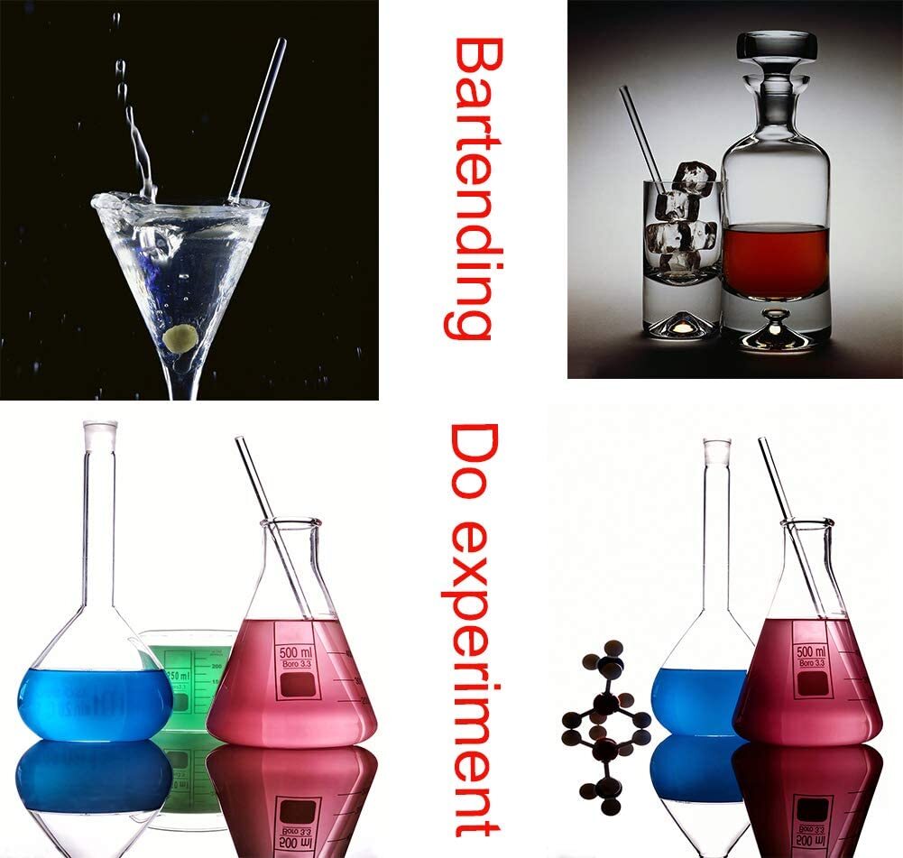 8Pcs Glass Stirring Rods Various Sizes for Lab Use Stir Bar Stirrer ...