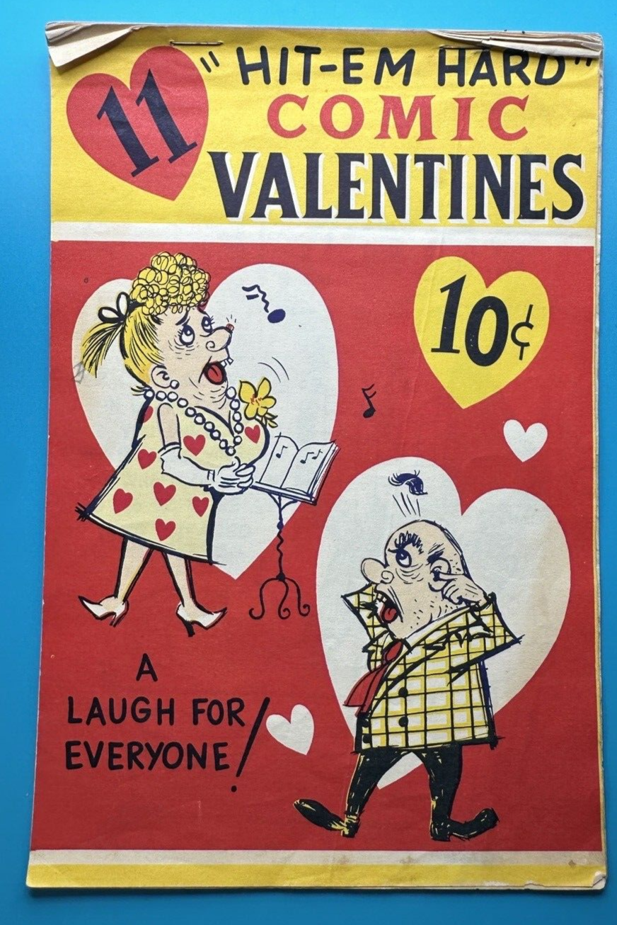Valentine Booklet Hit 'em Hard Mean Adult Insult Comic Cartoon ...