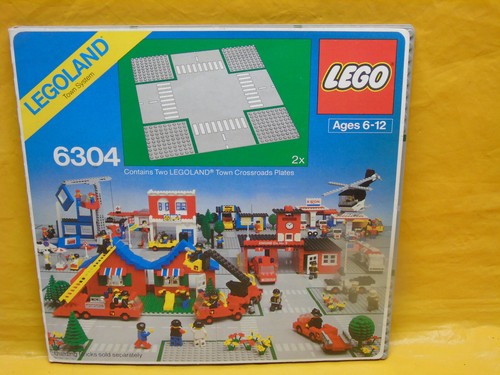 Vintage 1980 LEGOLAND #6304 Town Cross Road Intersection Plates | eBay