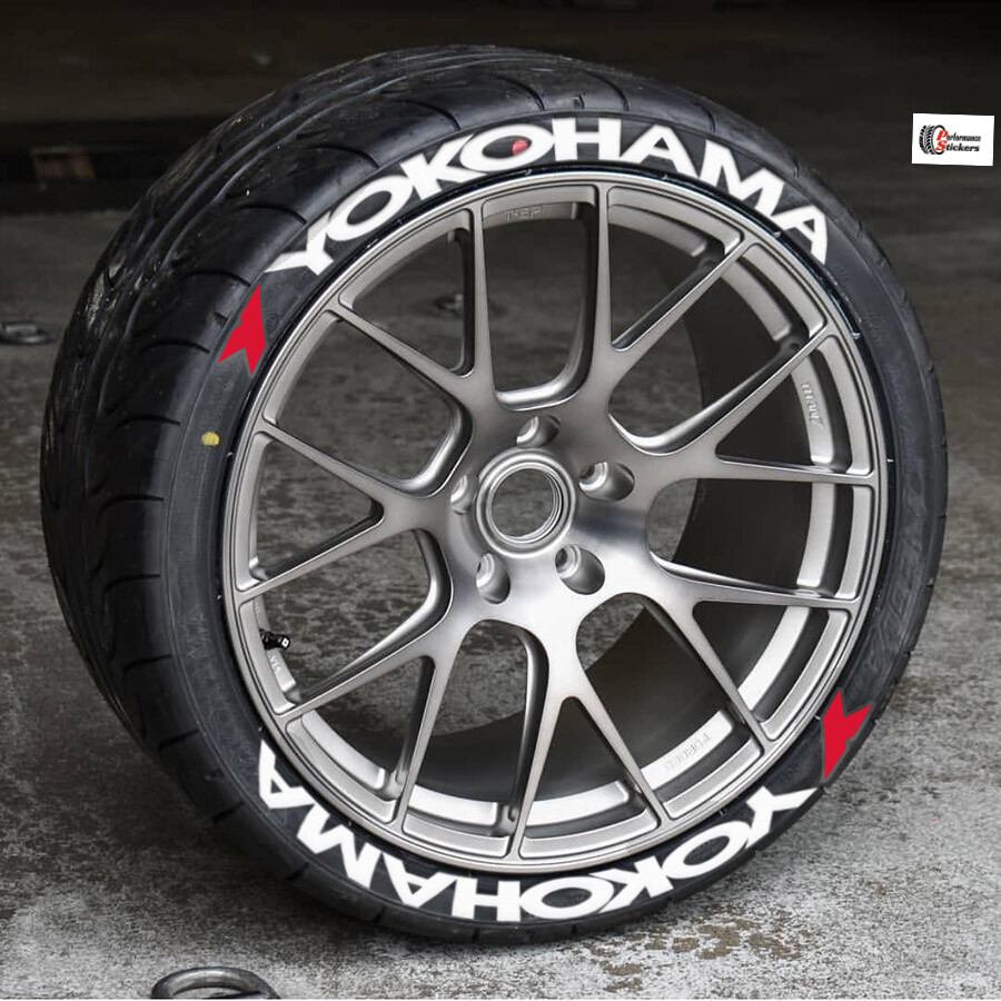 Yokohama Tire Decals Four Tires Performance Car Sticker Tire Pvc