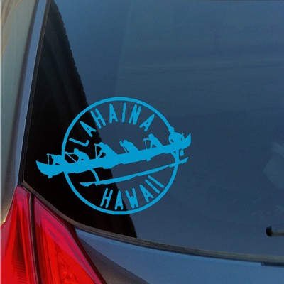Outrigger Lahaina Hawaii sticker decal Maui beach Hawaiian canoe paddle ...