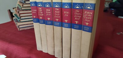 Zane Grey Set of 7 hardcover books excellent condition | eBay