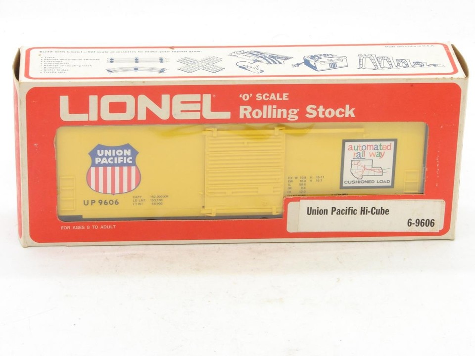 Lionel O Gauge 6-9606 Yellow Union Pacific Hi-Cube Box Car in Box ...