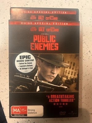 Public Enemies (DVD, 2009) Johnny Depp Christian Bale With Slip Cover ...