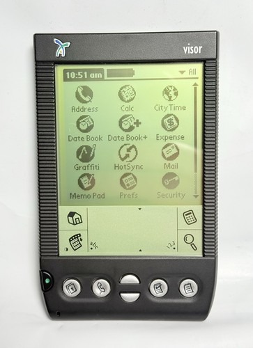 Clear Handspring Visor Handheld PDA Organizer PALM Pilot WORKS | eBay