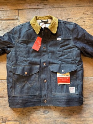 Filson Wrangler Collaboration Denim Fleece Work Jacket NWT Large ...