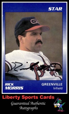 1989 Star Rick Morris #37 Authentic Autographed Card Greenville Braves ...