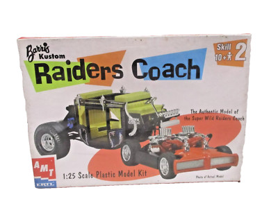 AMT 1/25 SCALE " BARRIS KUSTOM 'RAIDERS COACH' " PLASTIC MODEL KIT NO ...