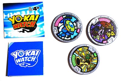 Yo-Kai Watch Medal Medallion Walkappa Steppa Baddinyan USA Hasbro Yokai ...