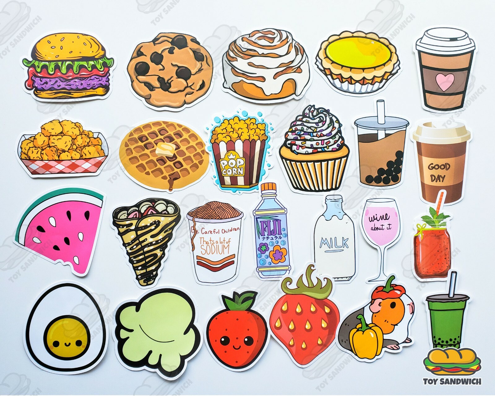 100 pcs "VSCO Snacks" Sticker Pack Instagram Student Planner Teen Girl ...