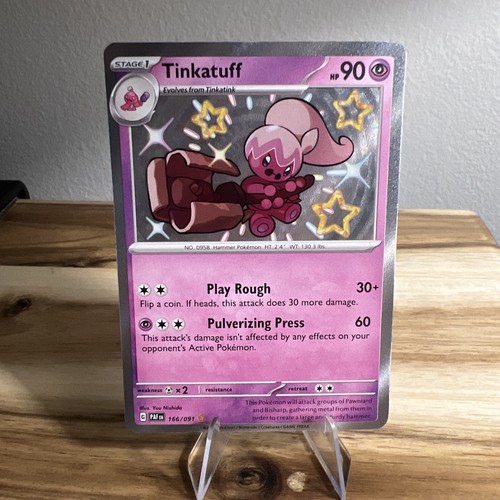 TINKATUFF #166/091 Baby Shiny Holo Rare - Pokémon TCG Paldean Fates | eBay