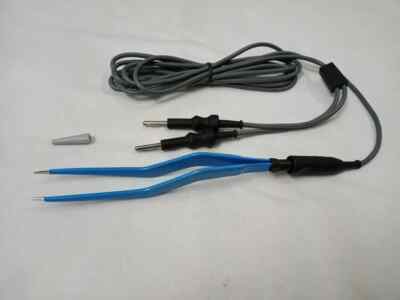 2 pcs Laparoscopy Bipolar Bayonet Clamp Forceps With Bipolar Cable ...