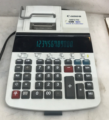 Canon MP27D 12-digit 2 Color Clock And Calendar Printing Calculator | eBay