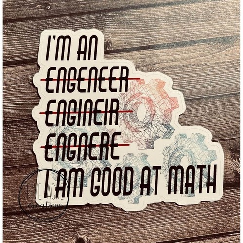 Funny Waterproof Decal | Engineer Sticker | Gift For Engineers ...