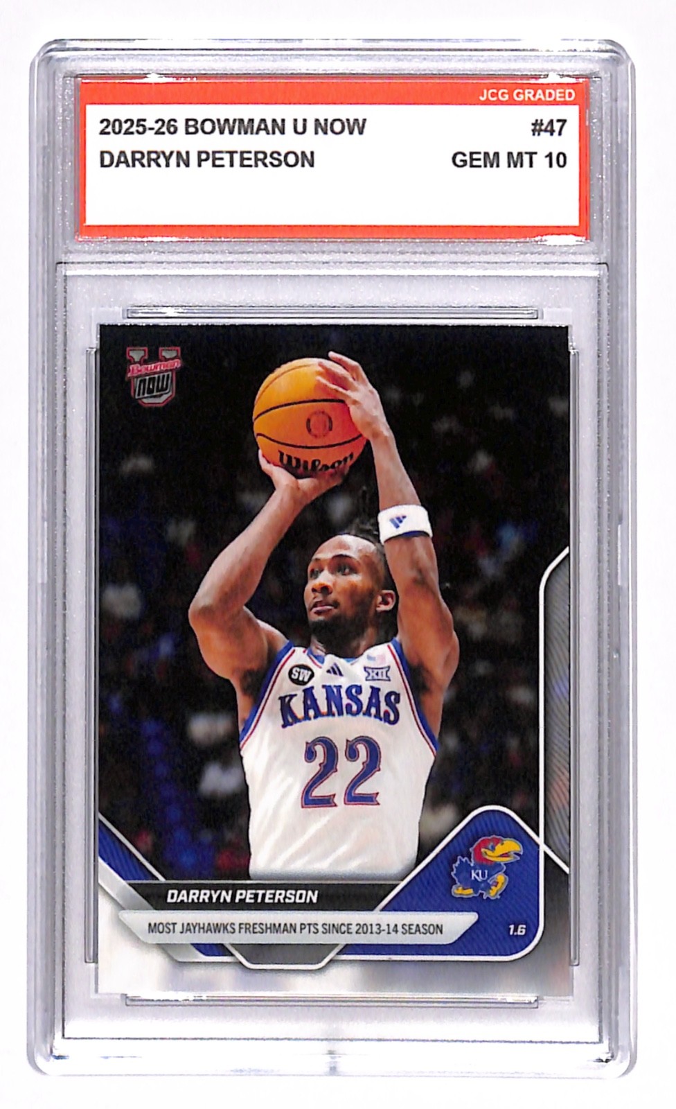 Darryn Peterson 2025-26 Bowman U Now #47 Kansas Graded Gem Mint 10 | eBay