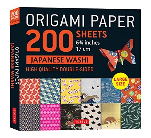 Origami Paper 200 sheet Japanese Washi Patterns 6 3/4" 17 cm: High ...