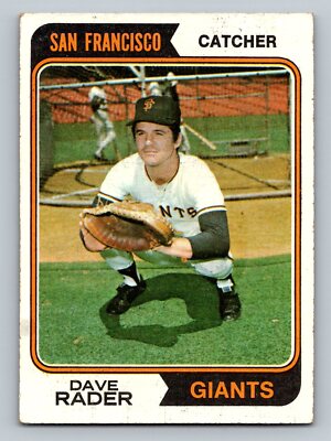 1974 Topps #213 Dave Rader San Francisco Giants | eBay