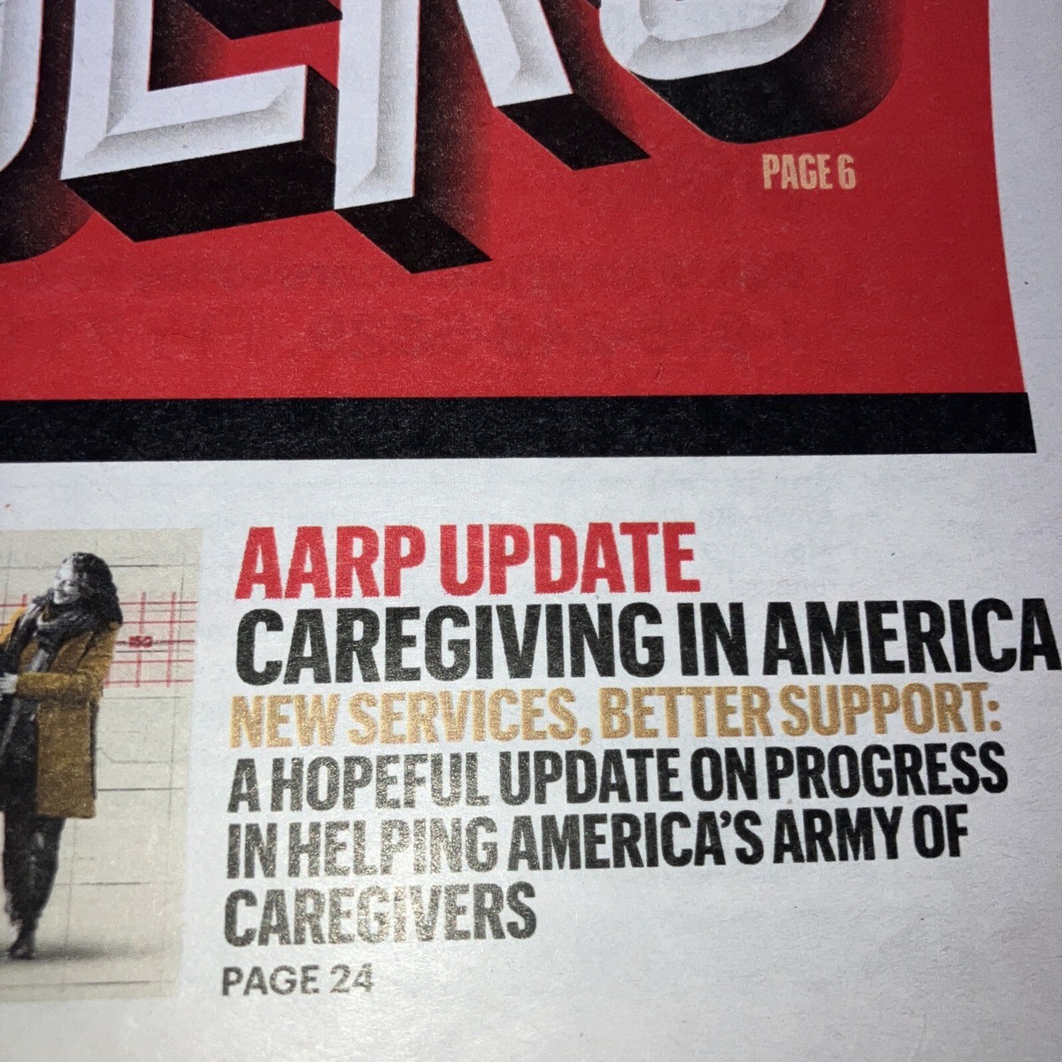 Aarp Bulletin Logo A Woman Removes Her Mail, Including A Copy Of The
