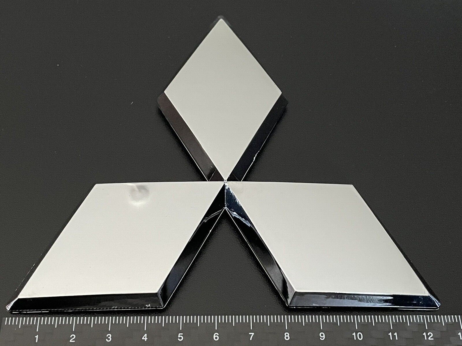 Chrome Mitsubishi Badge 12cm LANCER EVOLUTION COLT CZT ASX OUTLANDER ...