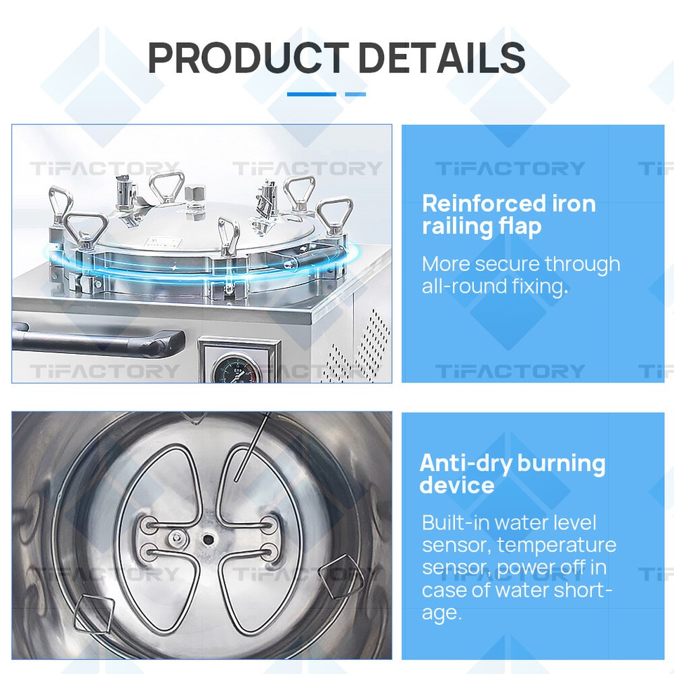 35L/50L/75L/100L High Pressure Steam Autoclave Sterilizer Machine ...