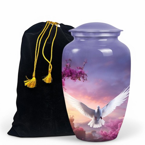 Large Violet Urns Dove print Cremation Urns for Adult Male-Female Human ...
