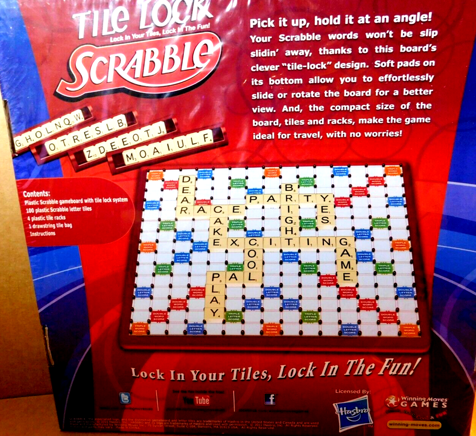Winning Moves~"Scrabble" Tile Lock Innovative Gameboard Game NEW!! | eBay
