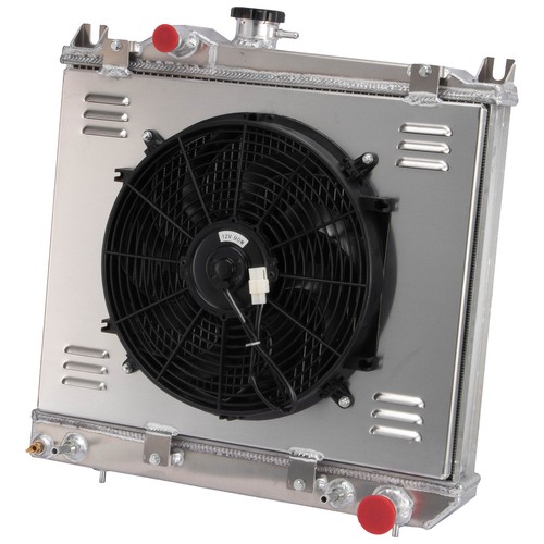 4 Row Radiator&Shroud Fan Fitting 1987-1991 88 Dodge Dakota 2.2L/2.5L/3 ...