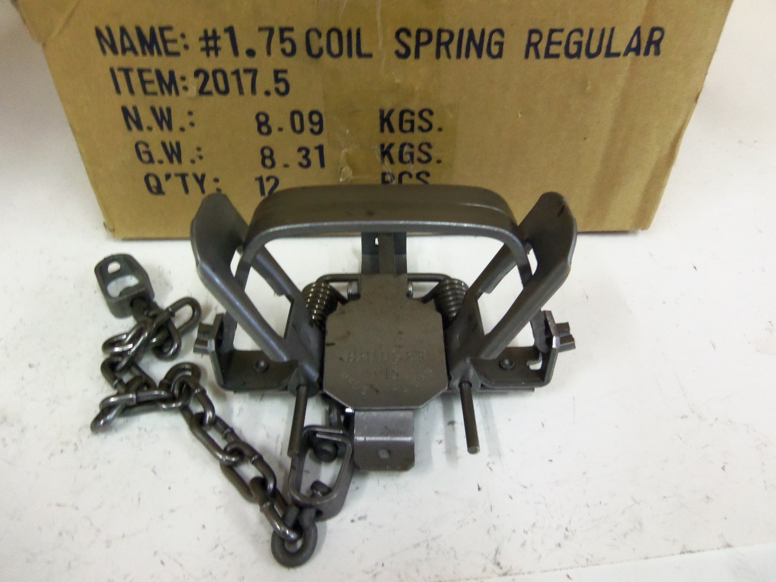 1 Bridger #1.75 Coil Spring Trap Raccoon Fox Bobcat Trapping Coyote ...