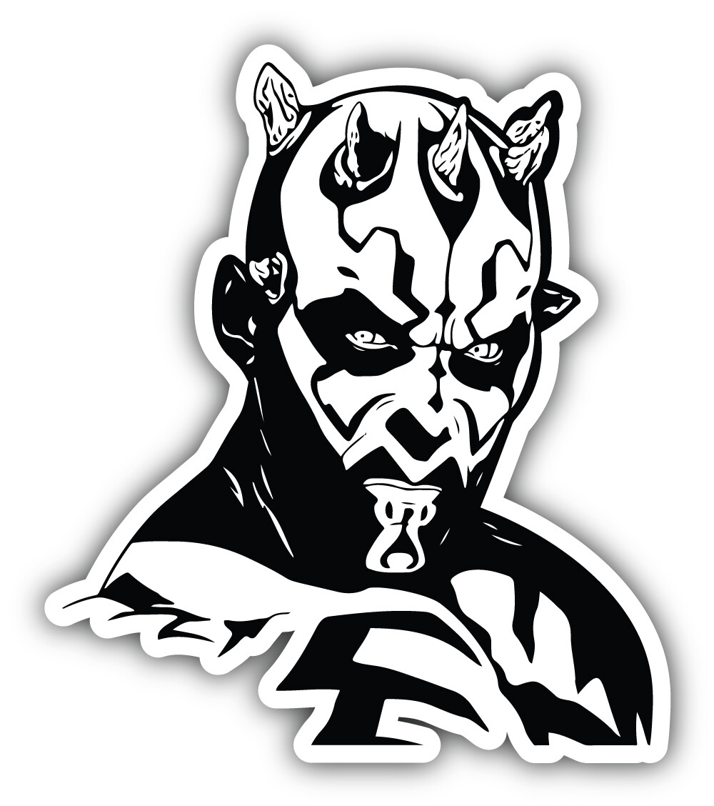 Star Wars Cartoon Darth Maul Head Sticker Bumper Decal - ''SIZES'' | eBay