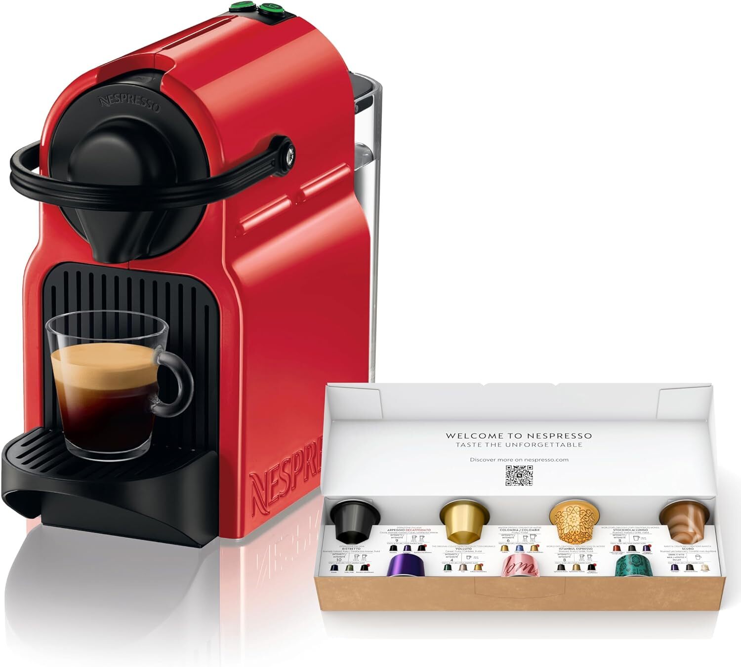 Nespresso Capsule Coffee Maker Inisshia Ruby Red 0.6L AC100V 50/60hz ...