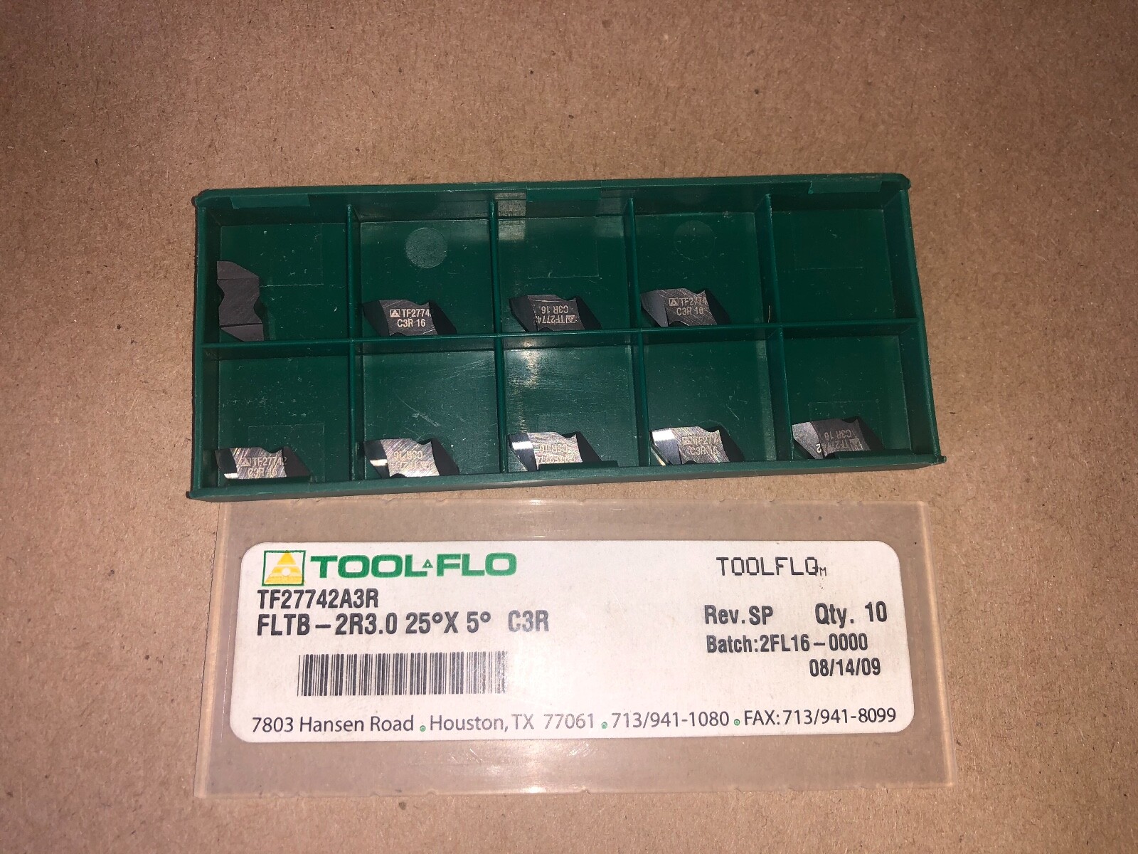 TOOL FLO CARBIDE INSERTS QUANTITY 9 FLTB-2R3.0 25 X 5 C3R TF27742A3R | eBay