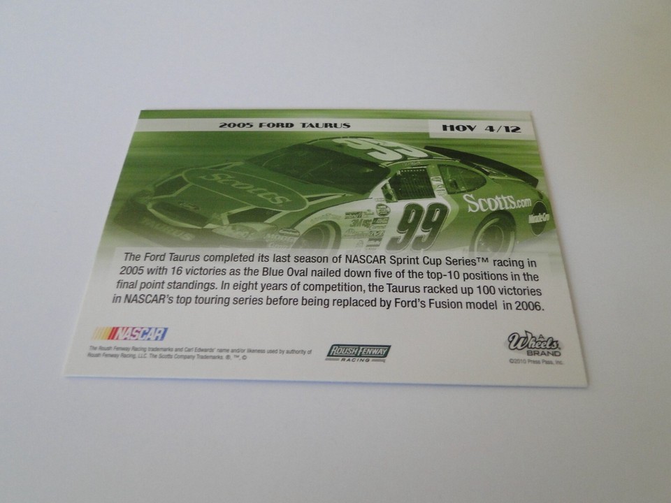 2011 Element High Octane Vehicle Carl Edwards/2005 Ford Taurus Card # ...