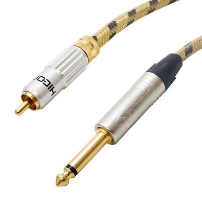 Locking RCA to Mono 1/4" Jack Lead. HiCon Phono Plugs. Sommer Vintage ...