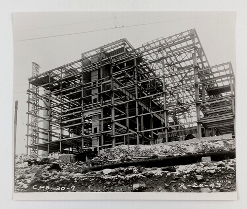 1940s Steel Building Construction Girders Americana Vintage Press Photo ...