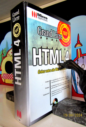 Grand livre HTML 4 avec son CD-Rom - Gérez votre site Web de A à Z -Parfait état | eBay