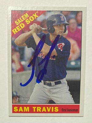 Sam Travis Signed Topps #88 2015 Card Boston Red Sox Auto MLB RAD | eBay