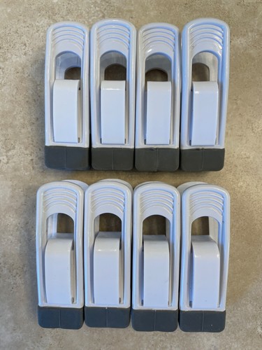Non Slip White Plastic Clips for Slimline Plastic Hangers | eBay