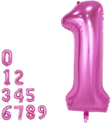 84 cm Pink Foil Number Balloon Birthday Wedding Helium Quality | eBay ...