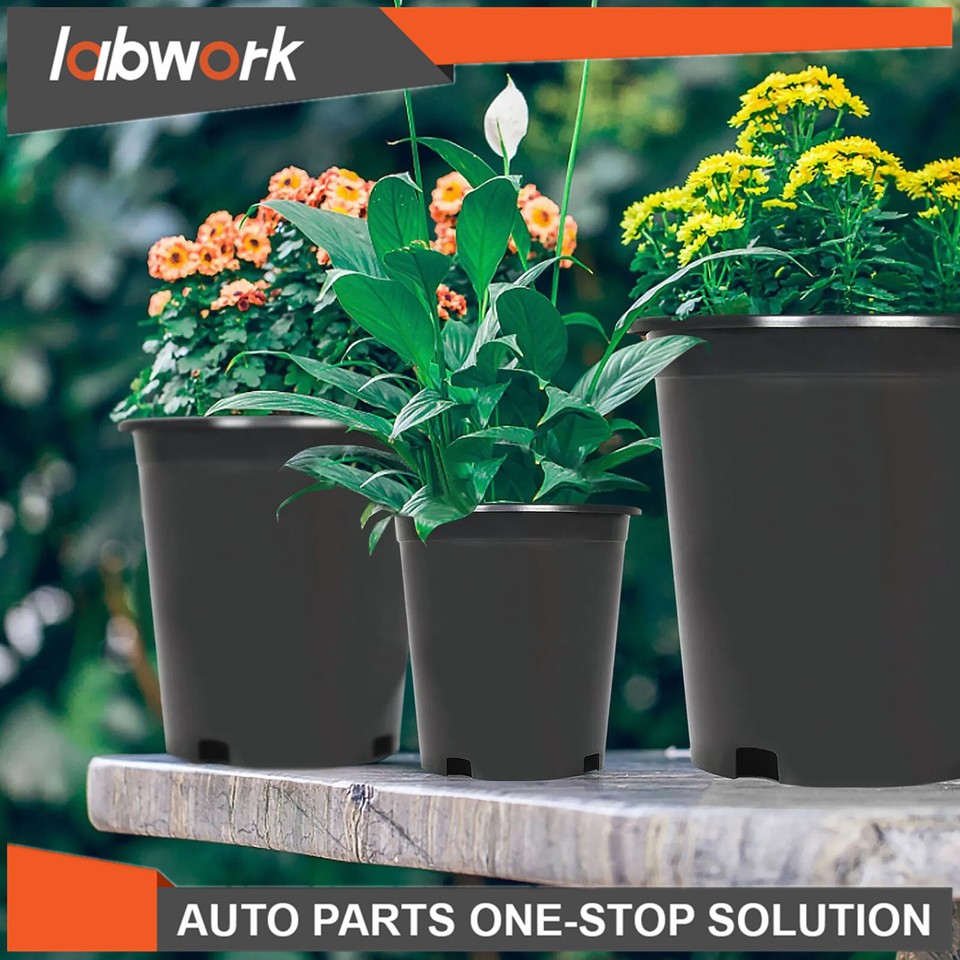 Labwork 1/2/3/5/7/10/15/20/25Gallon Plastic Nursery Pots Garden Plant ...