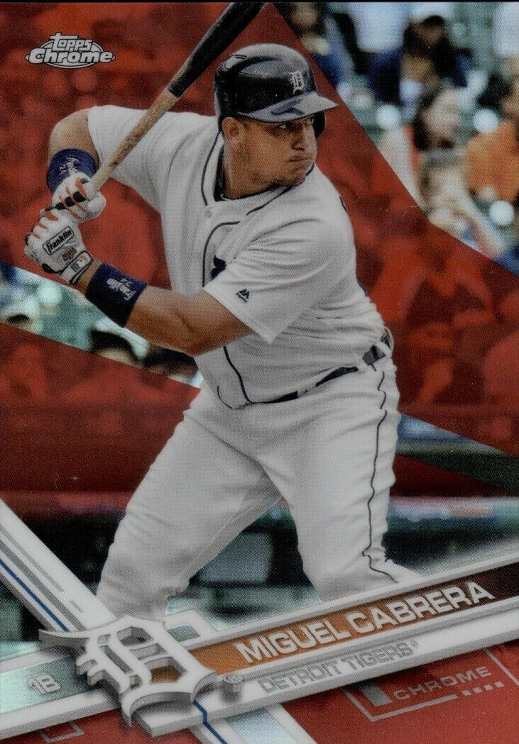 2017 Topps Chrome - Red Refractor #132 Miguel Cabrera /5 for sale ...