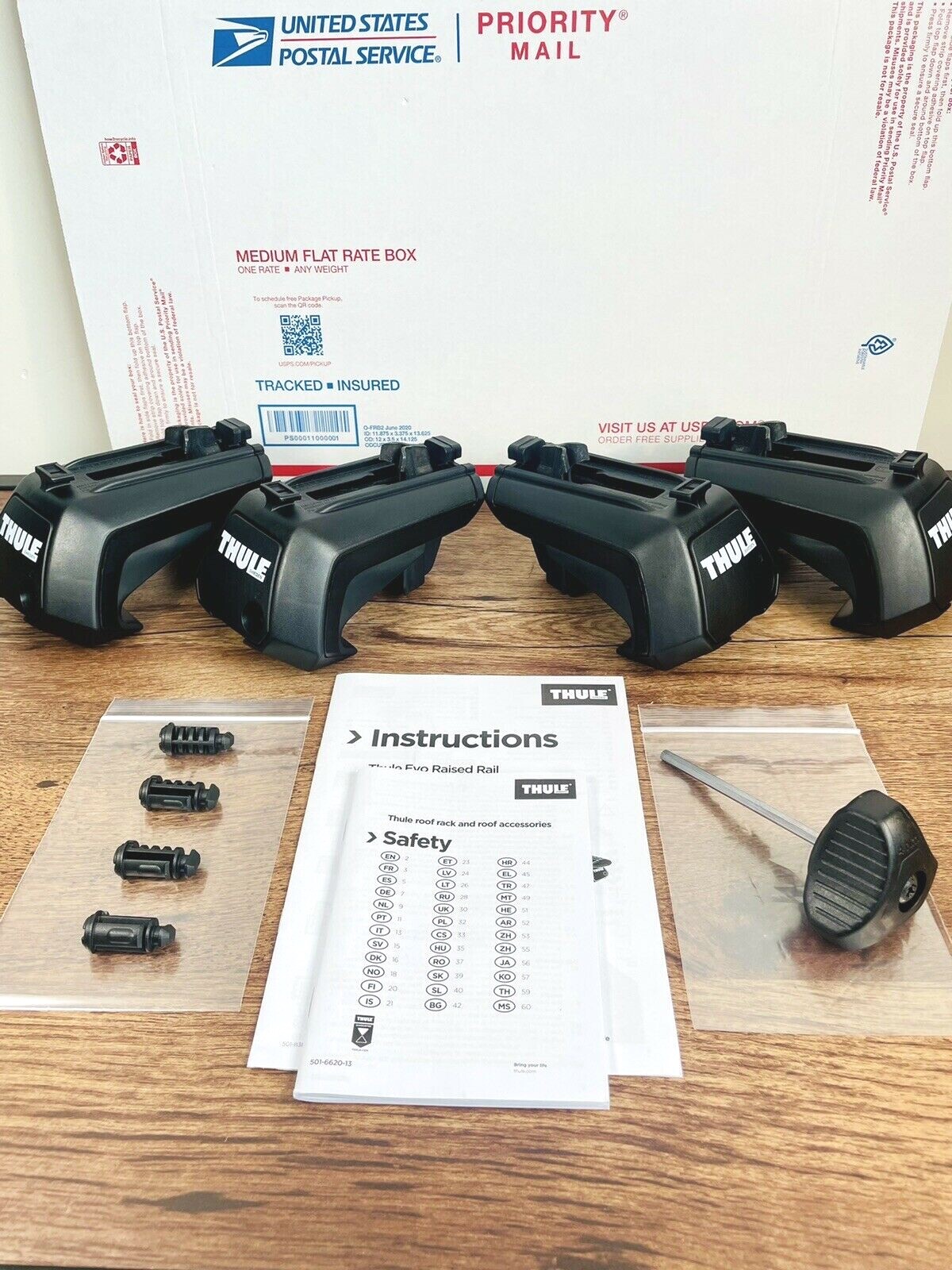 Thule Evo Raised Rail Foot Pack 710405 (New/Repackaged) + Free Thule ...