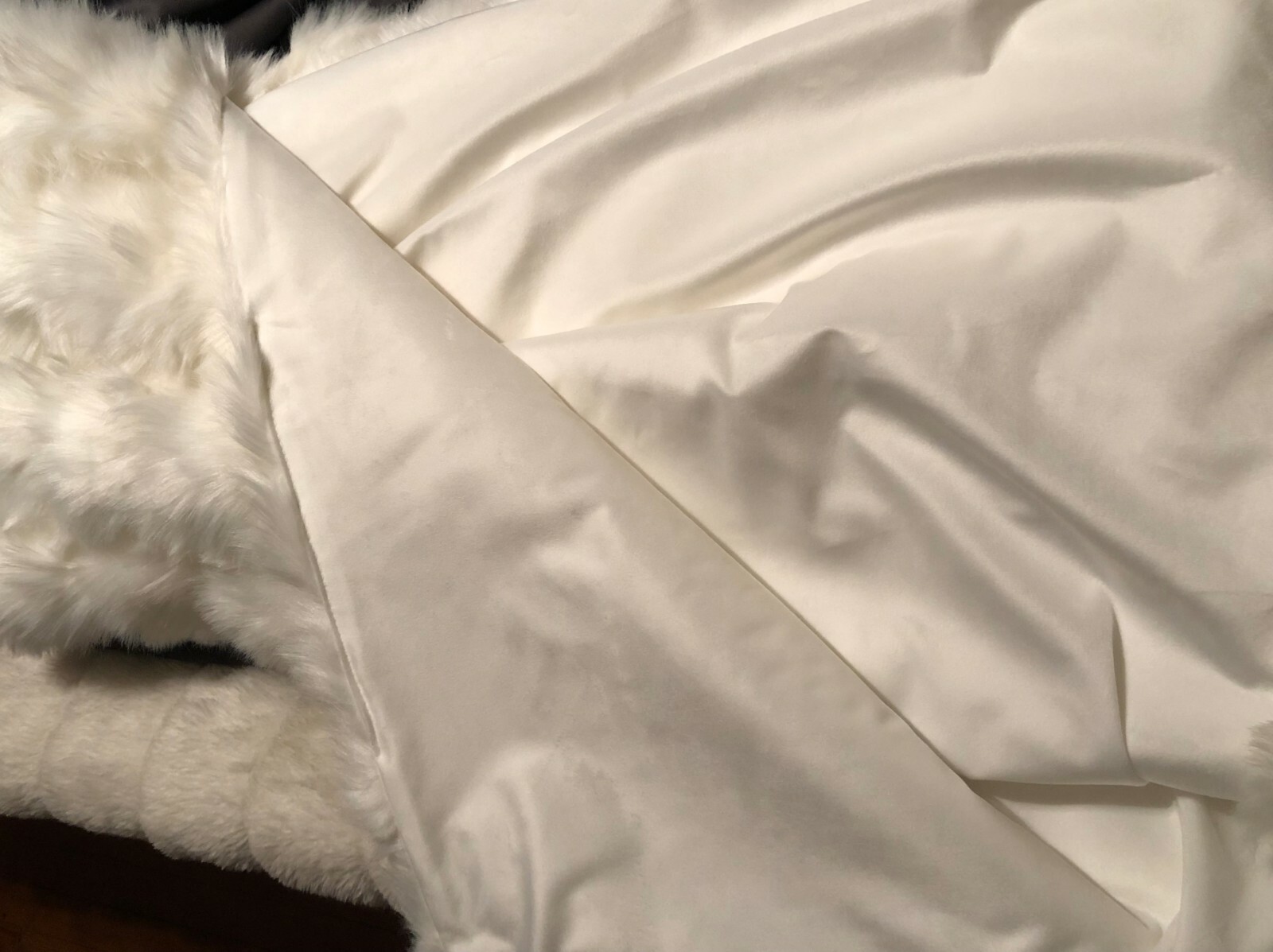 NWT-RACHEL-RACHEL ROY WHITE FAUX FUR THROW 50IN X 60IN (127CM X 152CM ...