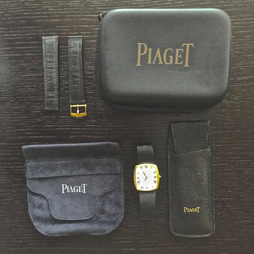Authentic Vintage Piaget Men's Classic Ultra-Thin Watch 18K Gold Model ...