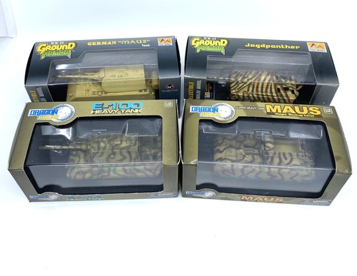2 Dragon Armor Maus 60157 E-100 60155 & EM Maus Jagdpanther 1/72 Scale ...